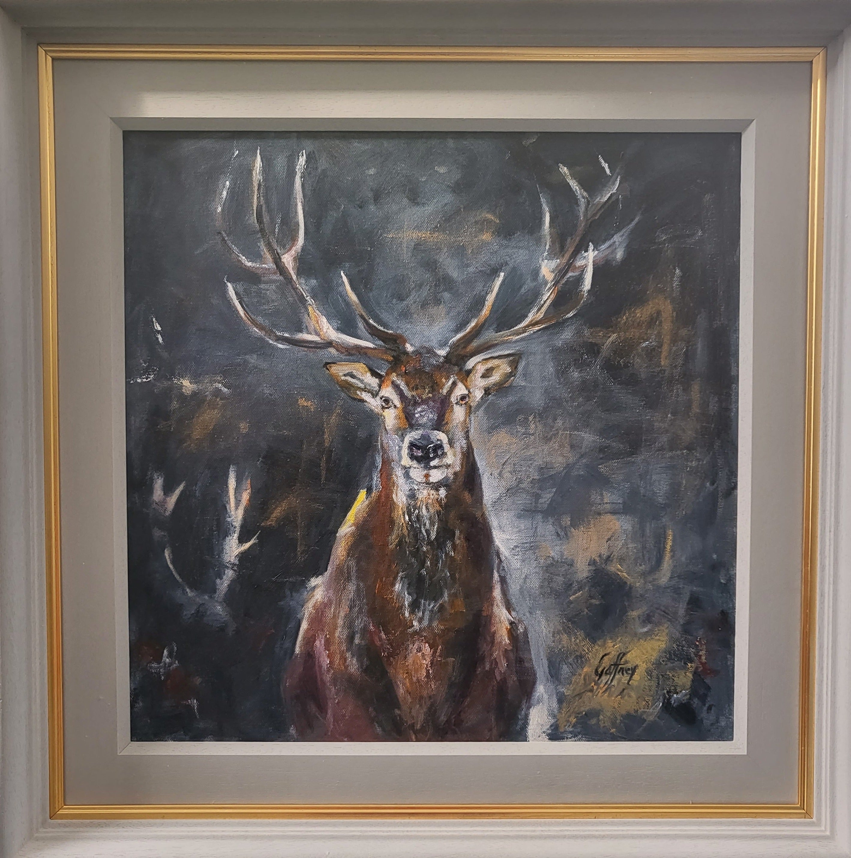 The Stag- original oil on canvas – kimgaffneyart